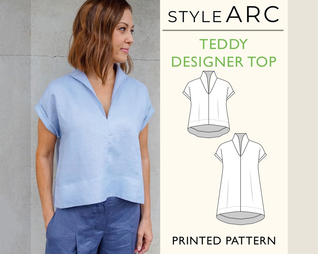Teddy Designer Top Sewing Pattern by Style Arc, US Sizes 0-26, Luxe Cap ...