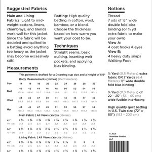 Tamarack Jacket Sewing Pattern by Grainline Studios Patterns | Plus ...