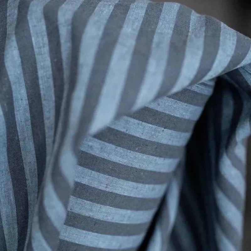 Striped Linen Fabric - Etsy