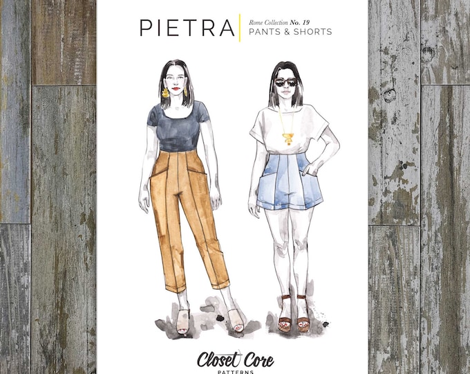 Pietra Pants & Shorts - Sewing Pattern by Closet Core - Sizes 0-20 ...