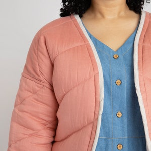 Hovea Quilted Jacket Pattern | Plus Sizes 14-34 | Megan Nielsen ...
