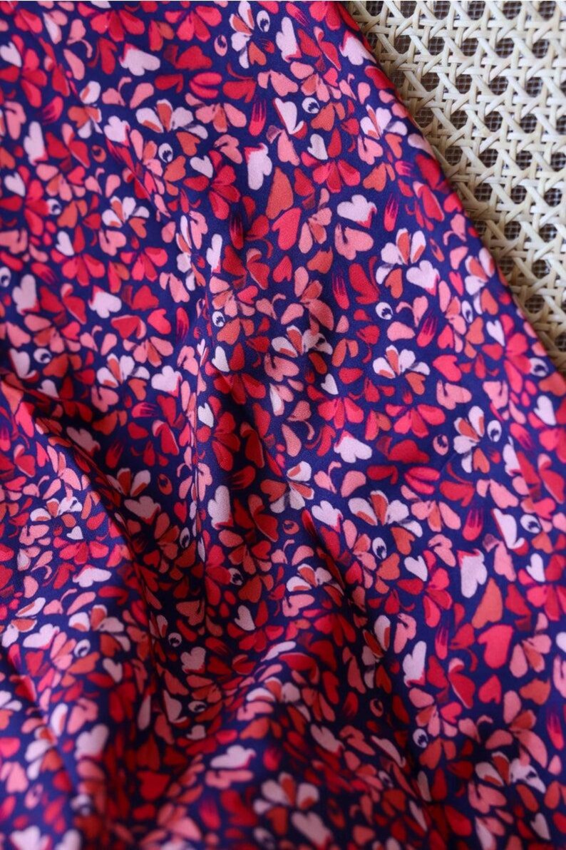 French Rayon Challis Fabric in Scintille by Lise Tailor, Abstract for ...