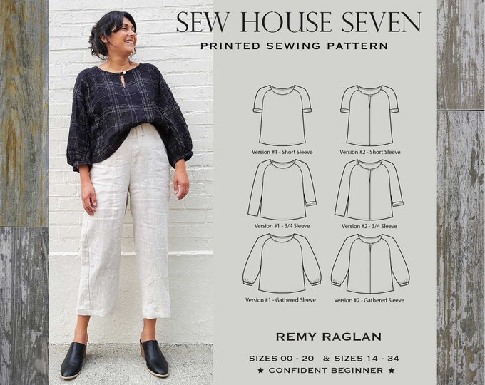 Remy Raglan Top Sewing Pattern | Plus Sizes 00-34 | Sew House Seven ...