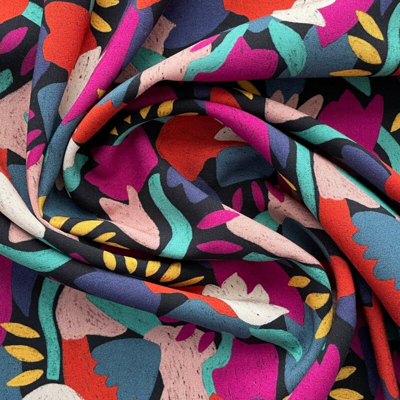 Rayon Print Fabric - Etsy
