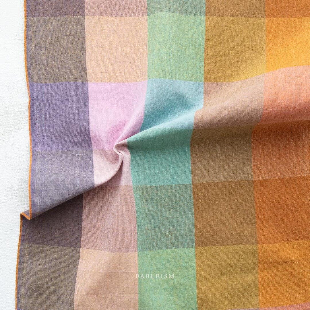 Yarn-dyed Cotton Check Fabric in Superbloom by Fableism Supply Company ...