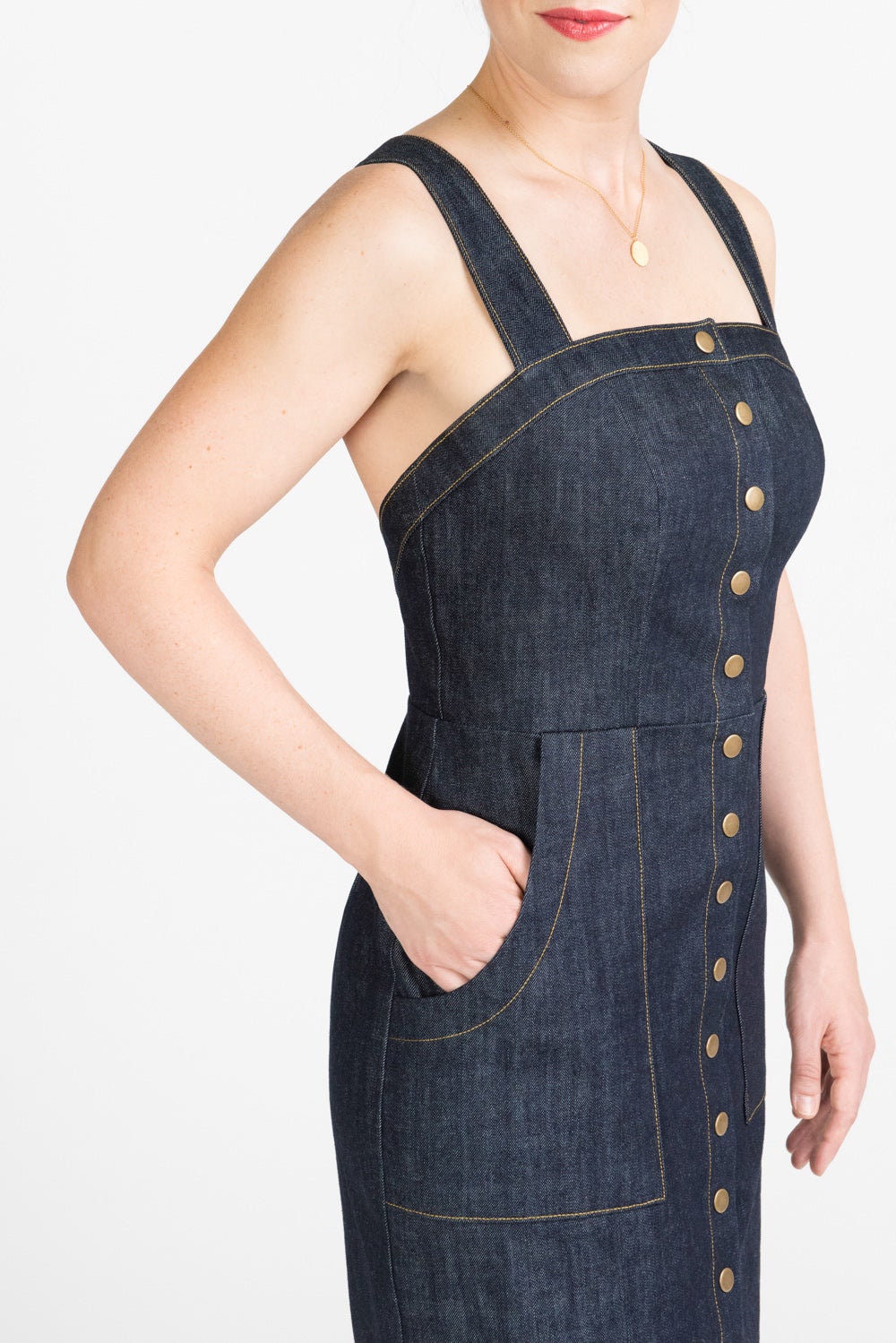 Fiona Sundress Sewing Pattern by Closet Core, Fitted Button-down Dress ...