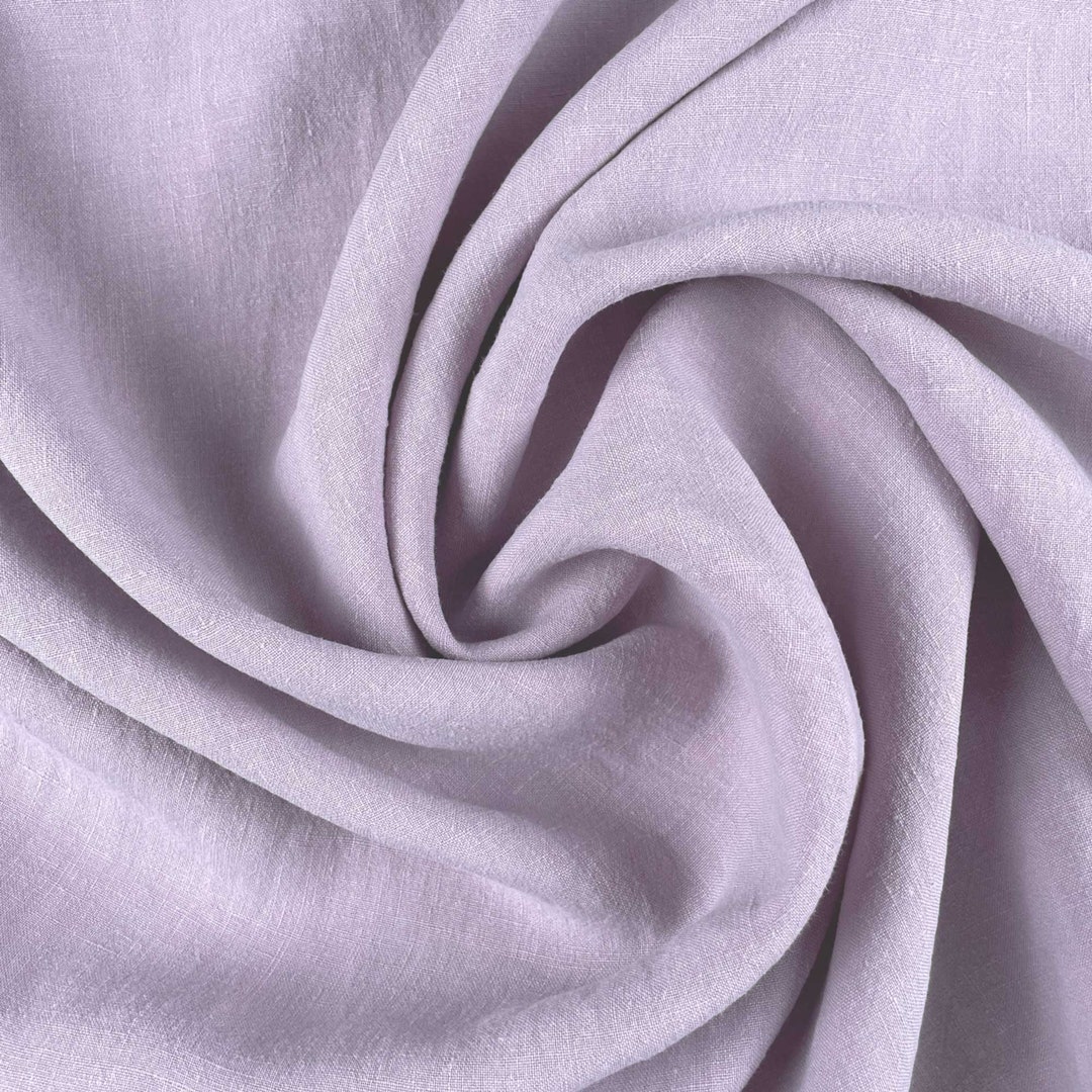 Soft Washed Lightweight Linen Fabric in Lilac Purple Stonewashed ...