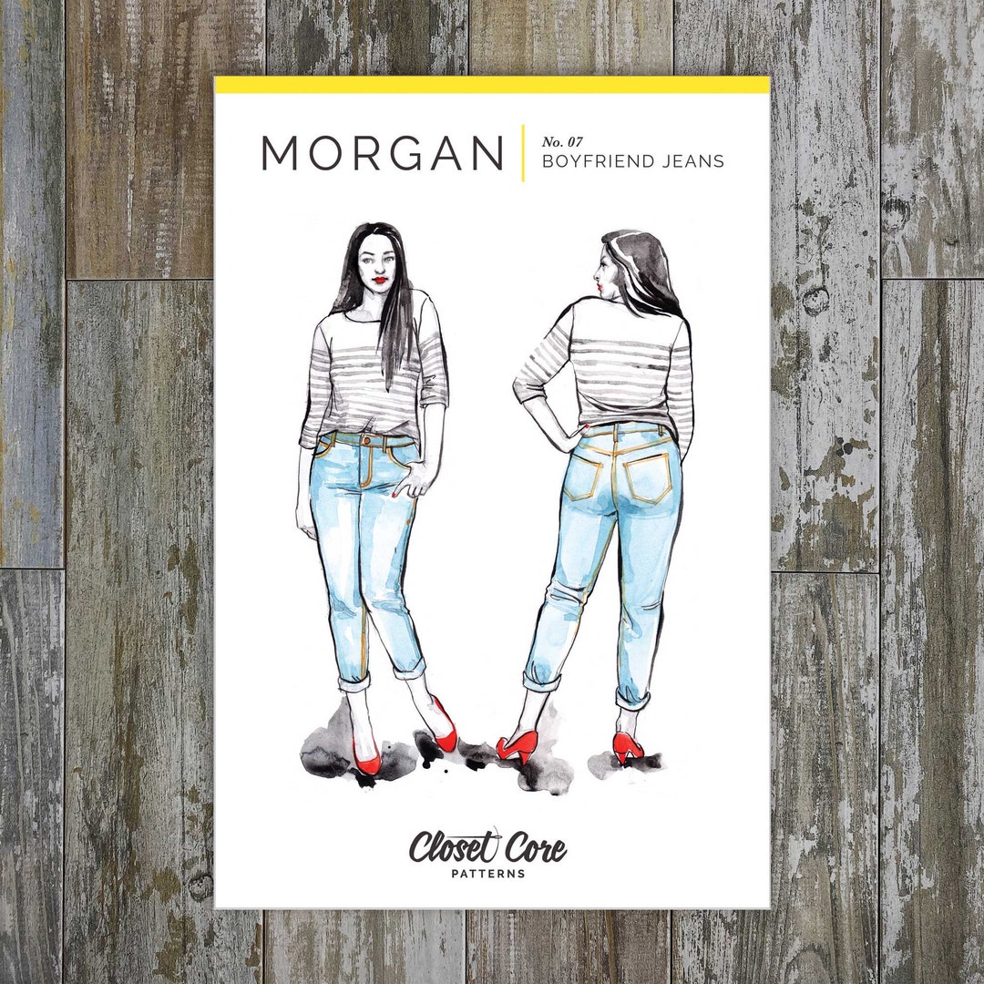Morgan Boyfriend Jeans Sewing Pattern by Closet Core | Classic Non ...