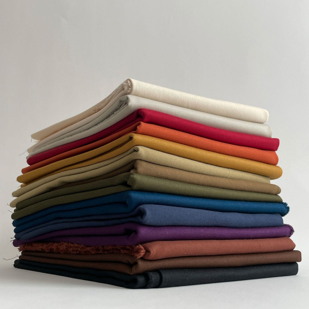 Premium Organic Cotton Twill Fabric in 17 Colors | Midweight With a ...