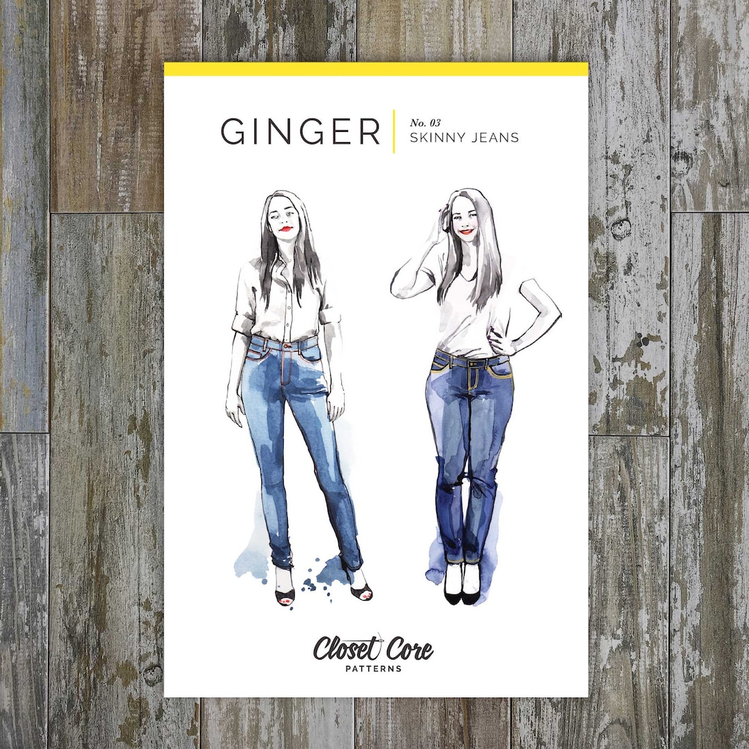 Ginger Jeans Sewing Pattern by Closet Core (sizes 0-20) - Etsy