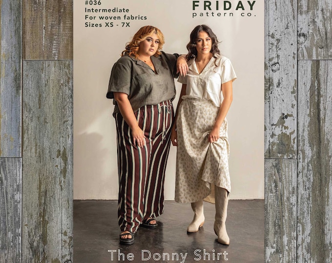 The Donny Shirt Sewing Pattern by Friday Pattern Company - Etsy