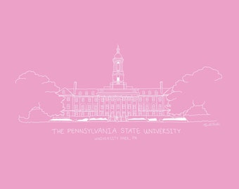 Penn State Old Main Outline - Etsy