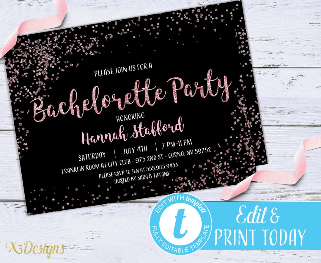 Bachelorette Invitation Instant Download, Bachelorette Party Invitation ...
