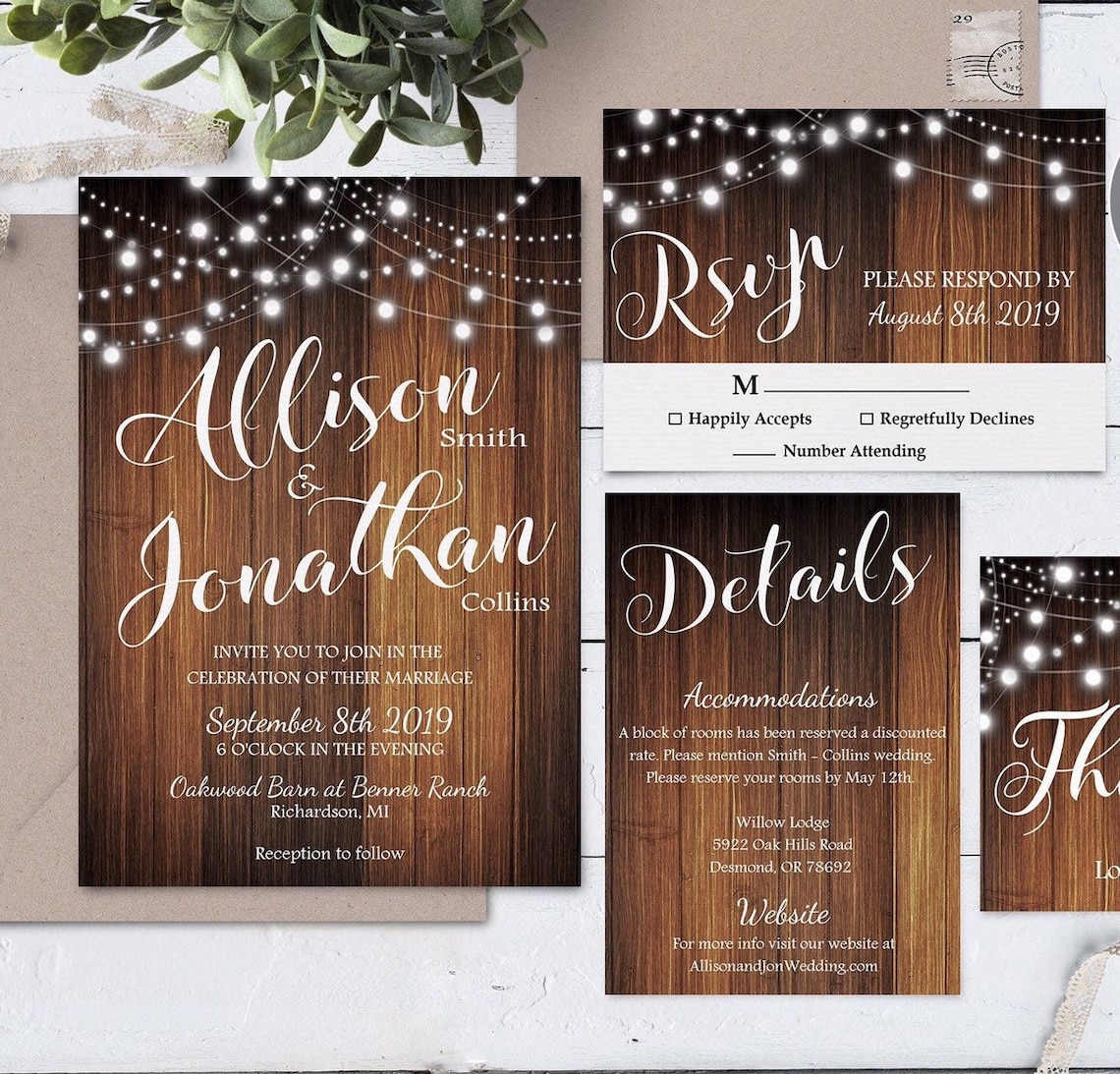 Rustic Wedding Invitation Instant Download Printable Wedding - Etsy
