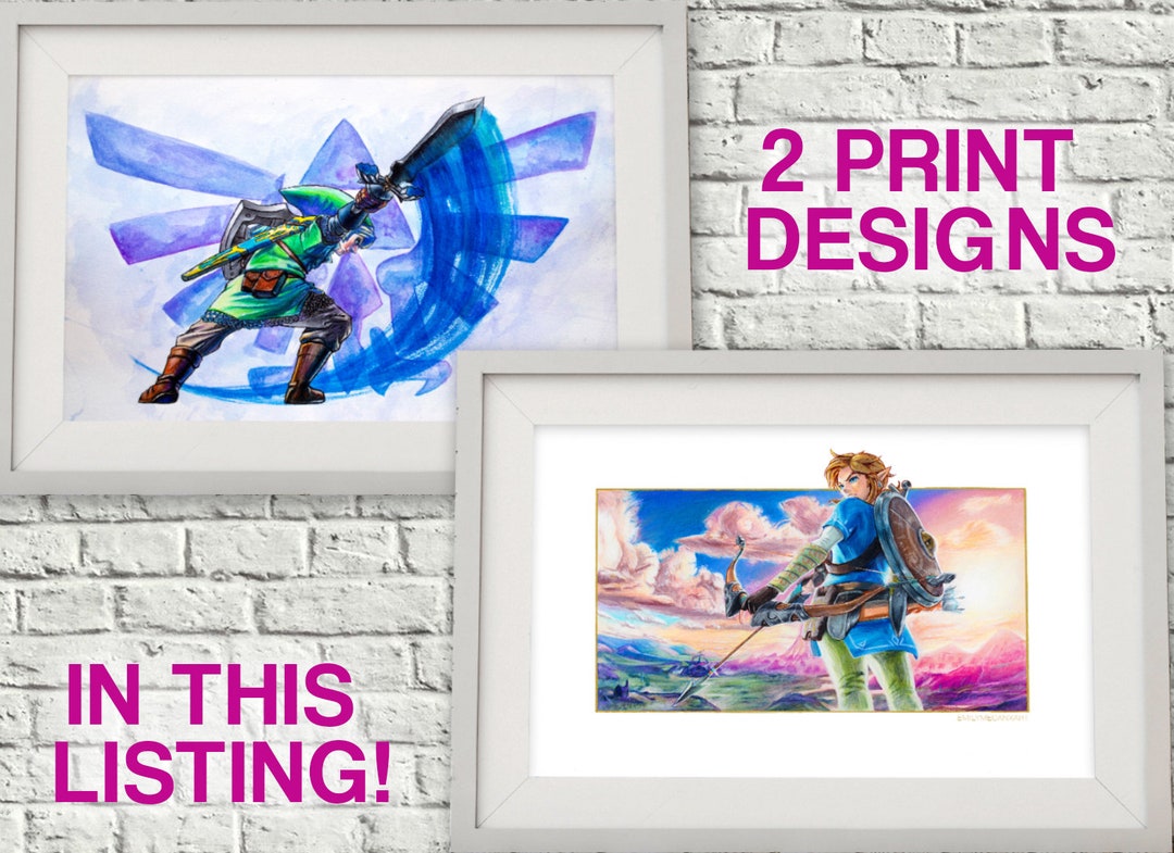 MULTIPLE Link BOTW Inspired Art Prints - Etsy
