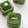 Personalised Triple Ring Box, Velvet Ring Box 3 Slot for Wedding ...