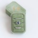 Personalised Three Ring Box, Green Triple Ring Box for Wedding Ceremony ...