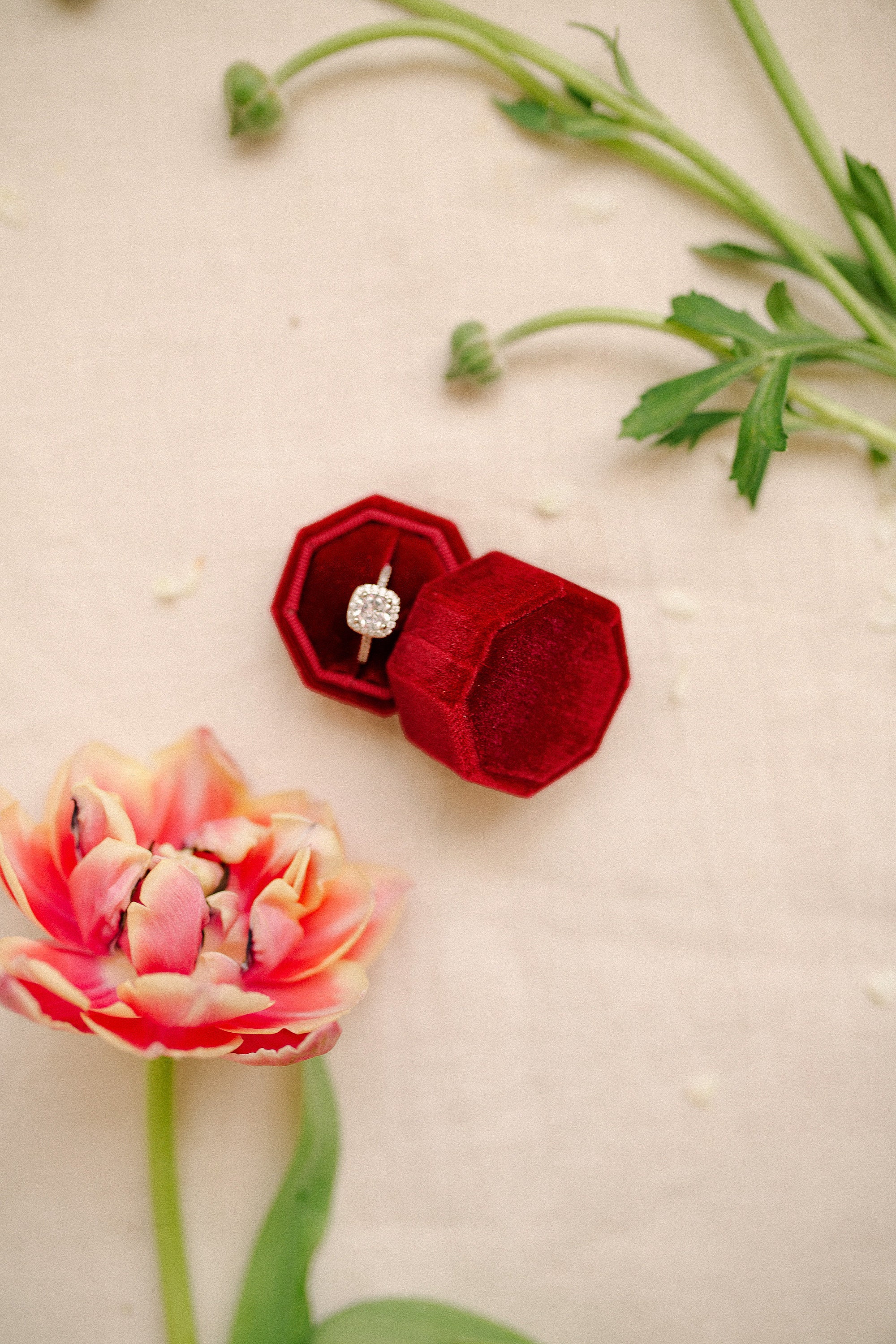 Velvet Ring Box Burgundy, Vintage Ring Box, Maroon Ring Box, Antique ...