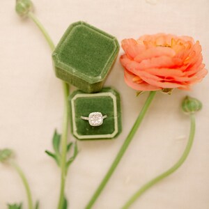 Velvet Ring Box, Green Ring Box for Engagement - Etsy