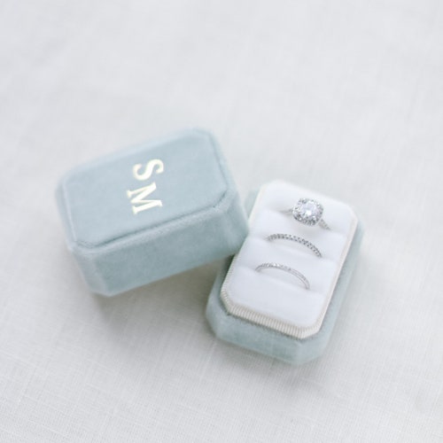 Three Ring Box Wedding Ring Box 3 Slots | Etsy