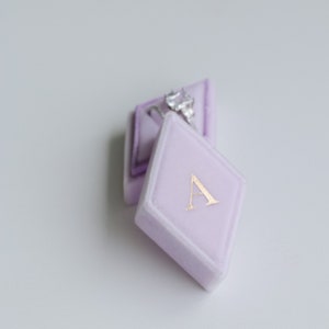 Lavender Ring Box Personalised, Wedding Ring Box Double, Ring Bearer ...