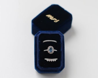 Blue Wedding Ring Box - Etsy