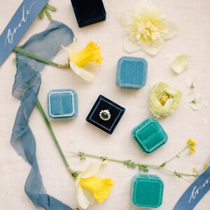 Blue Ring Box, Engagement Ring Holder, Something Blue for Bride Wedding ...