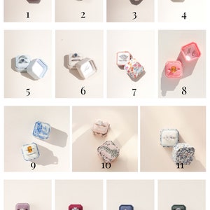 Toile Ring Box, Personalised Wedding Engagement Ring Box, Linen Ring ...