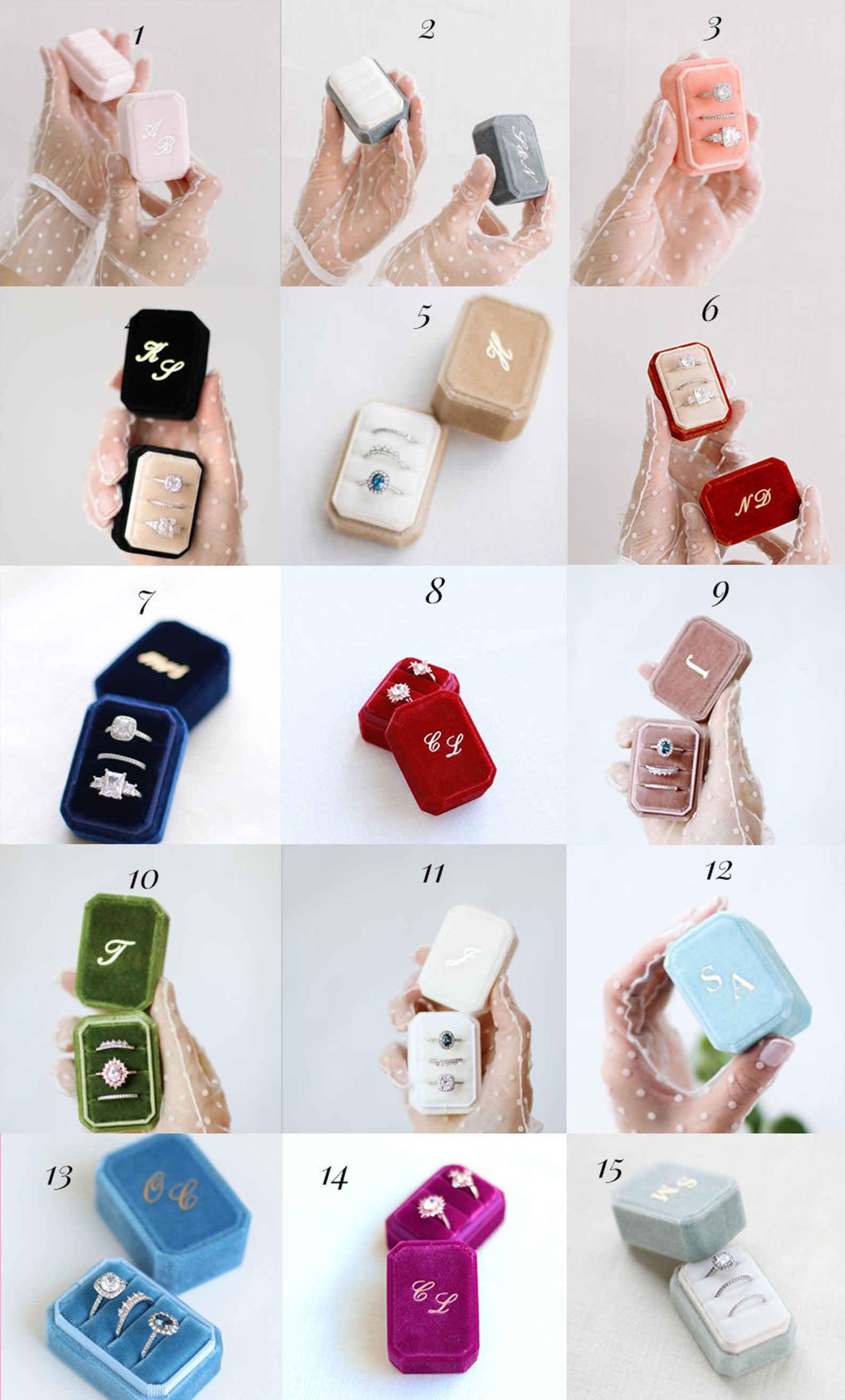 Three Ring Box Triple Ring Box Ring Box for Wedding Ceremony - Etsy