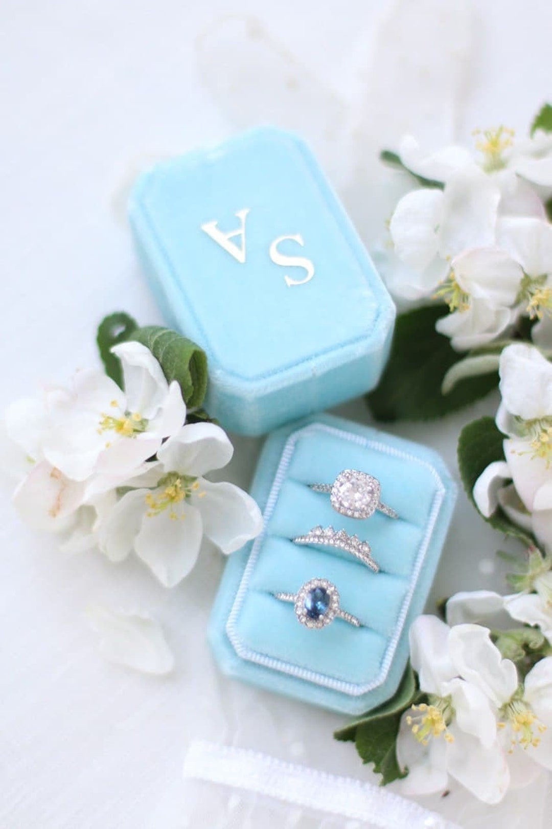 Three Ring Box, Triple Ring Box, Ring Box for Wedding Ceremony - Etsy