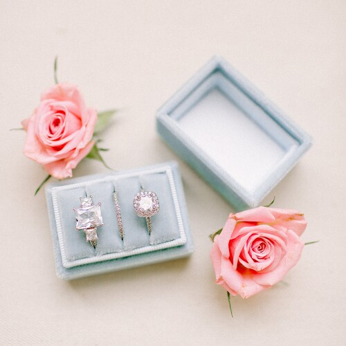 Three Ring Box Wedding Ring Box 3 Slots | Etsy