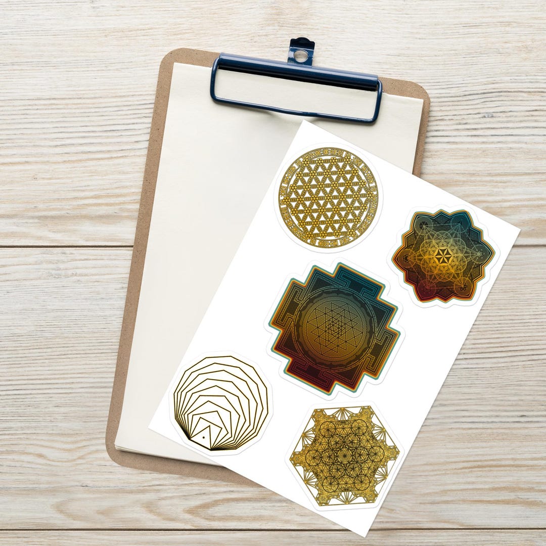 Sacred Geometry Sticker Sheet | Geometric Stickers | Spiritual Gift ...