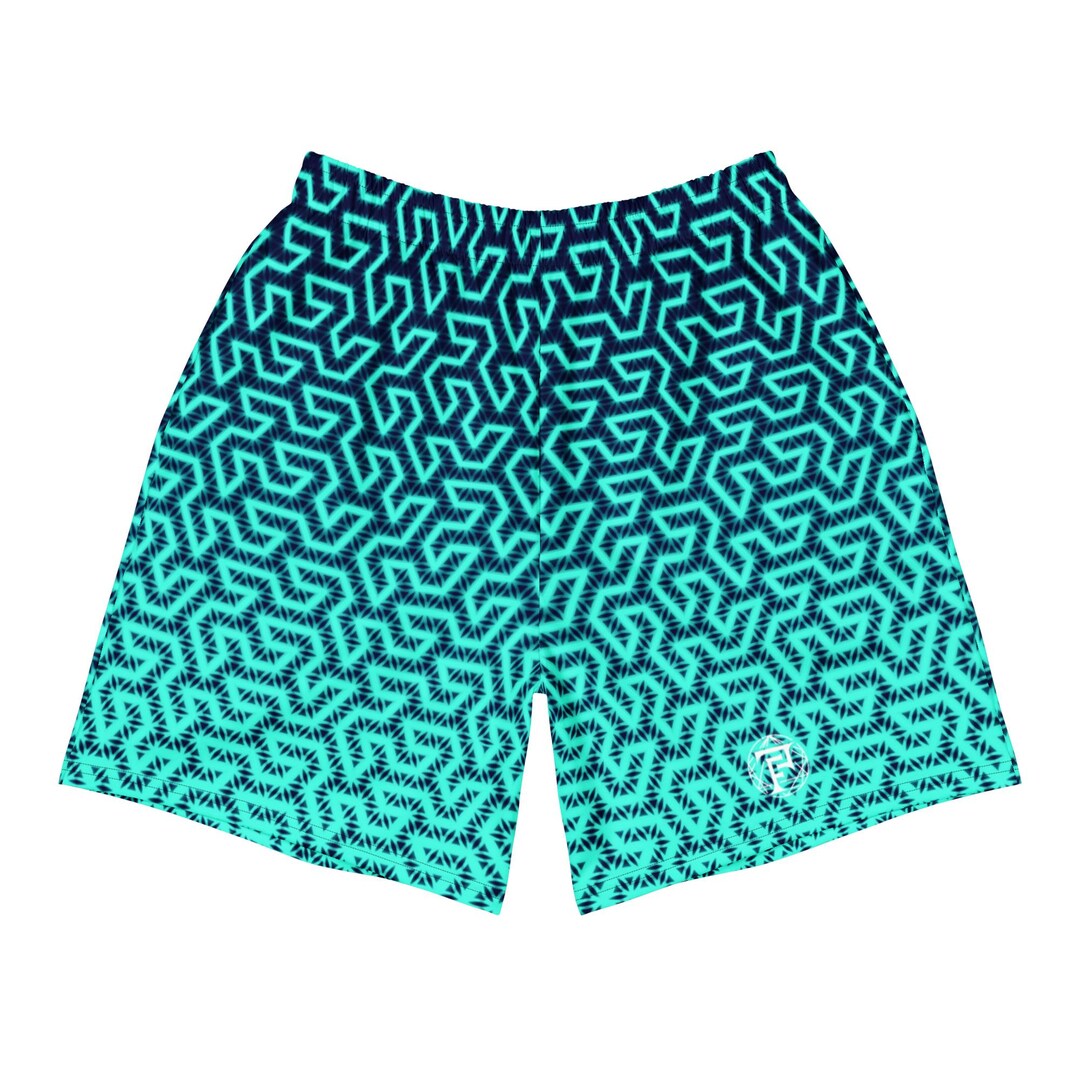 Gosper Curve Flower of Life Teal Athletic Long Shorts - Etsy