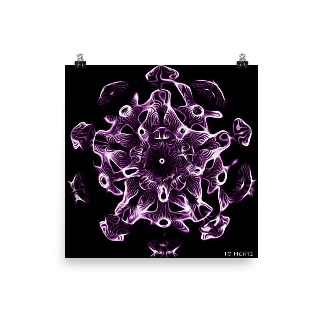Cymatic Glyph | Purple Vibrational Patterns | 11 Hz | Sound Frequency ...