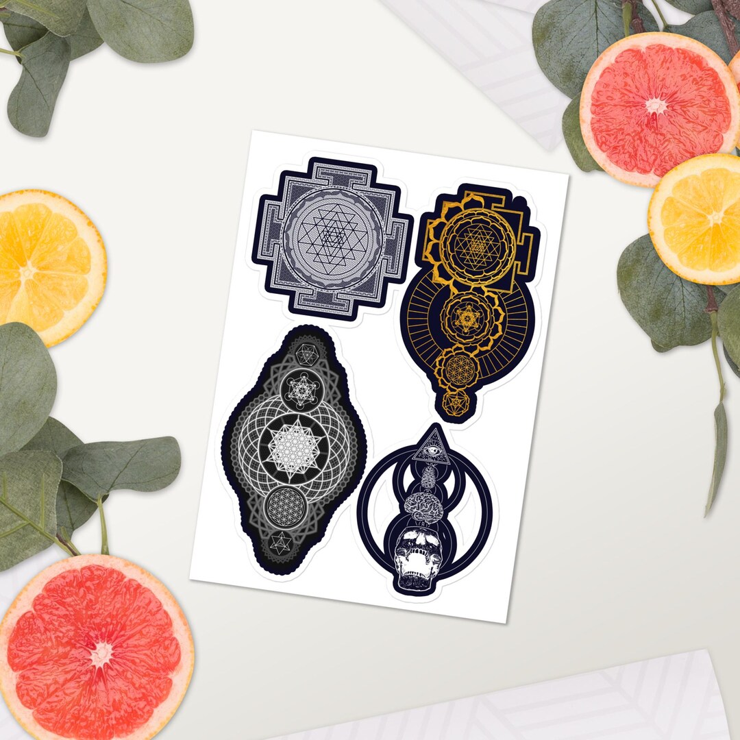 Sacred Geometry | Sri Yantra | Spiritual Gift | Hippie Stickers | Boho ...