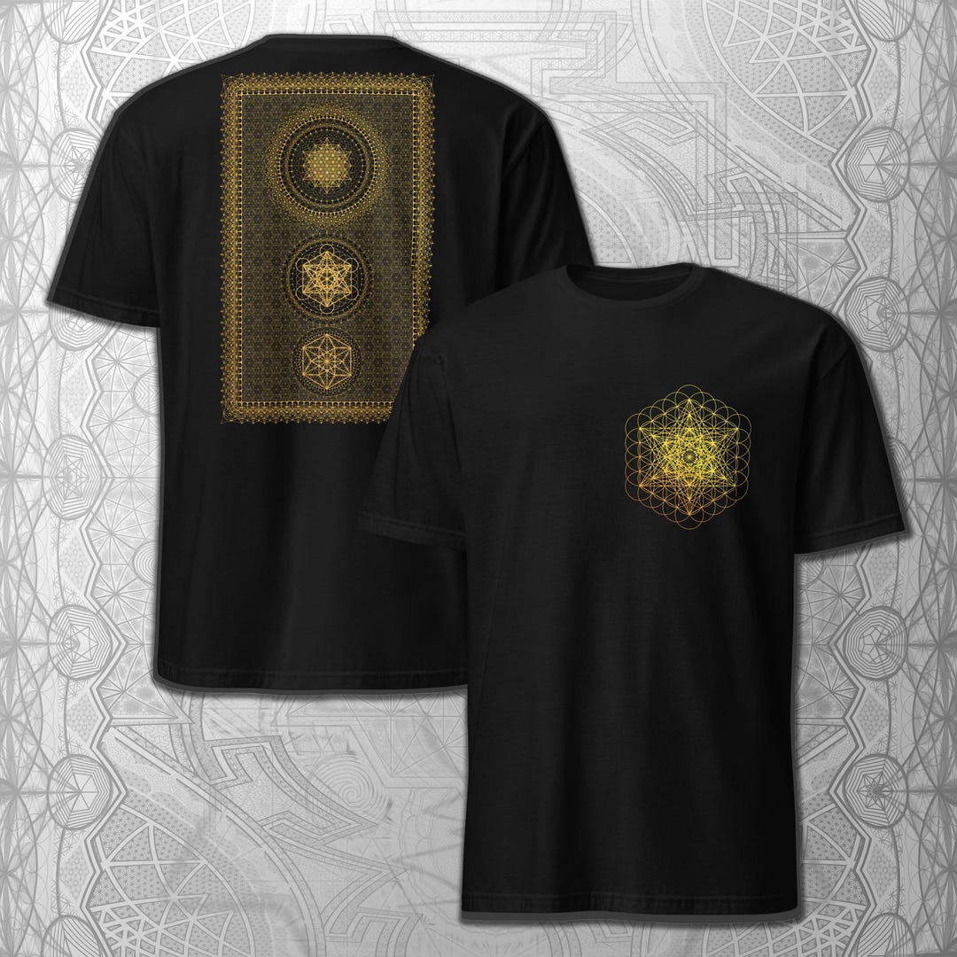 Metatron Artwork T-shirt | Sacred Geometry Art Tee | Platonic Solids ...