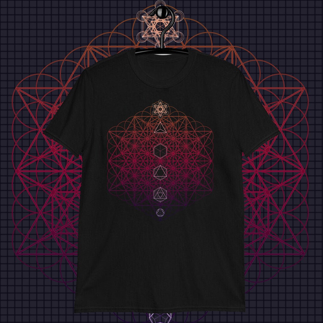 Metatron's Cube Flower of Life Platonic Solids 64 Tetrahedron ...