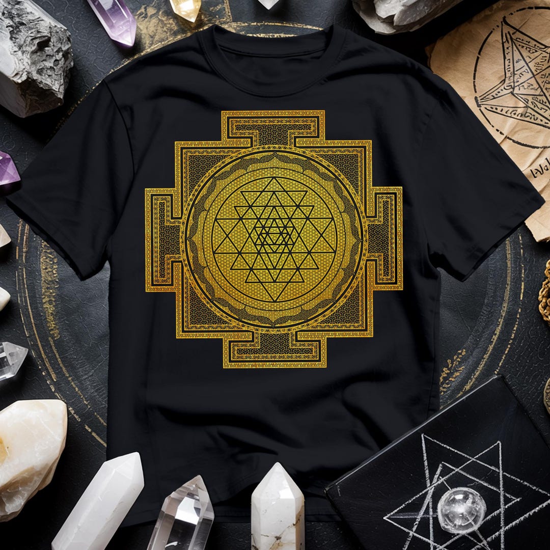 Sri Yantra T-shirt | Sacred Geometry Mandala, Spiritual Tee - Etsy