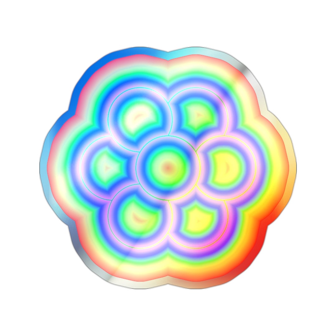 Egg of Life Sacred Geometry Rainbow Trippy Decal Psychedelic Colors ...