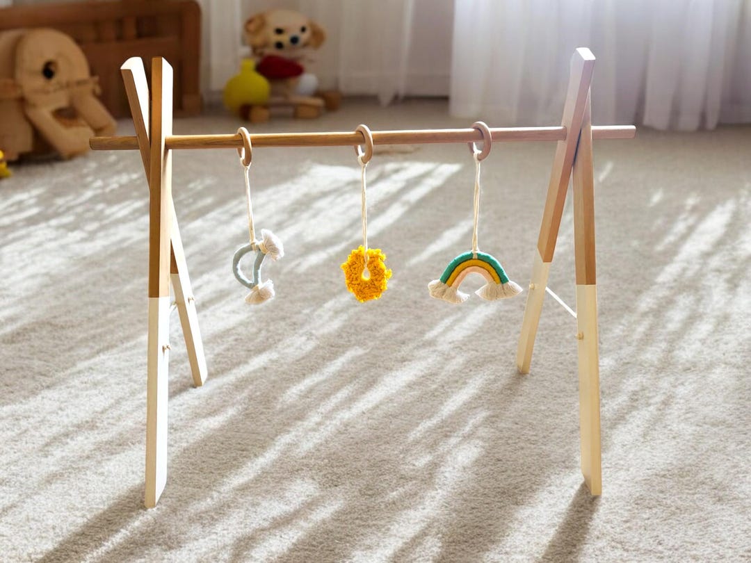 High Quality Eco Wooden Baby Play Gym Stand Play Gym Made With EU Elder ...