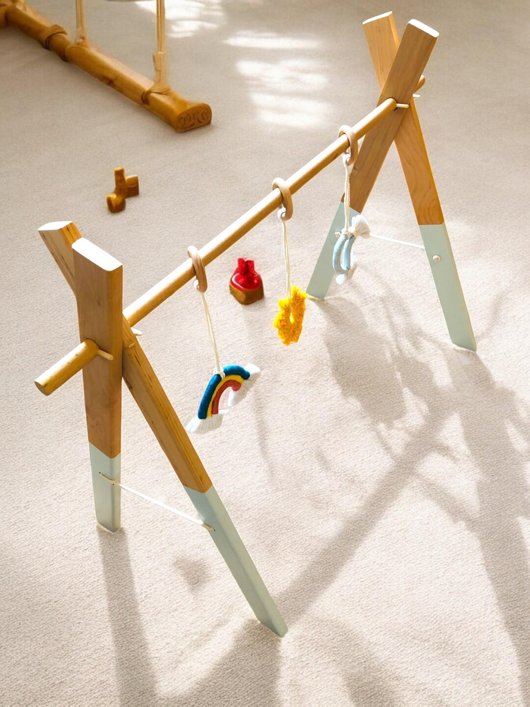 Eco Wooden Baby Play Gym Stand | High Quality Play Gym Made With EU ...