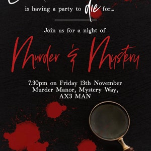 Murder Mystery Party Invitation - Etsy