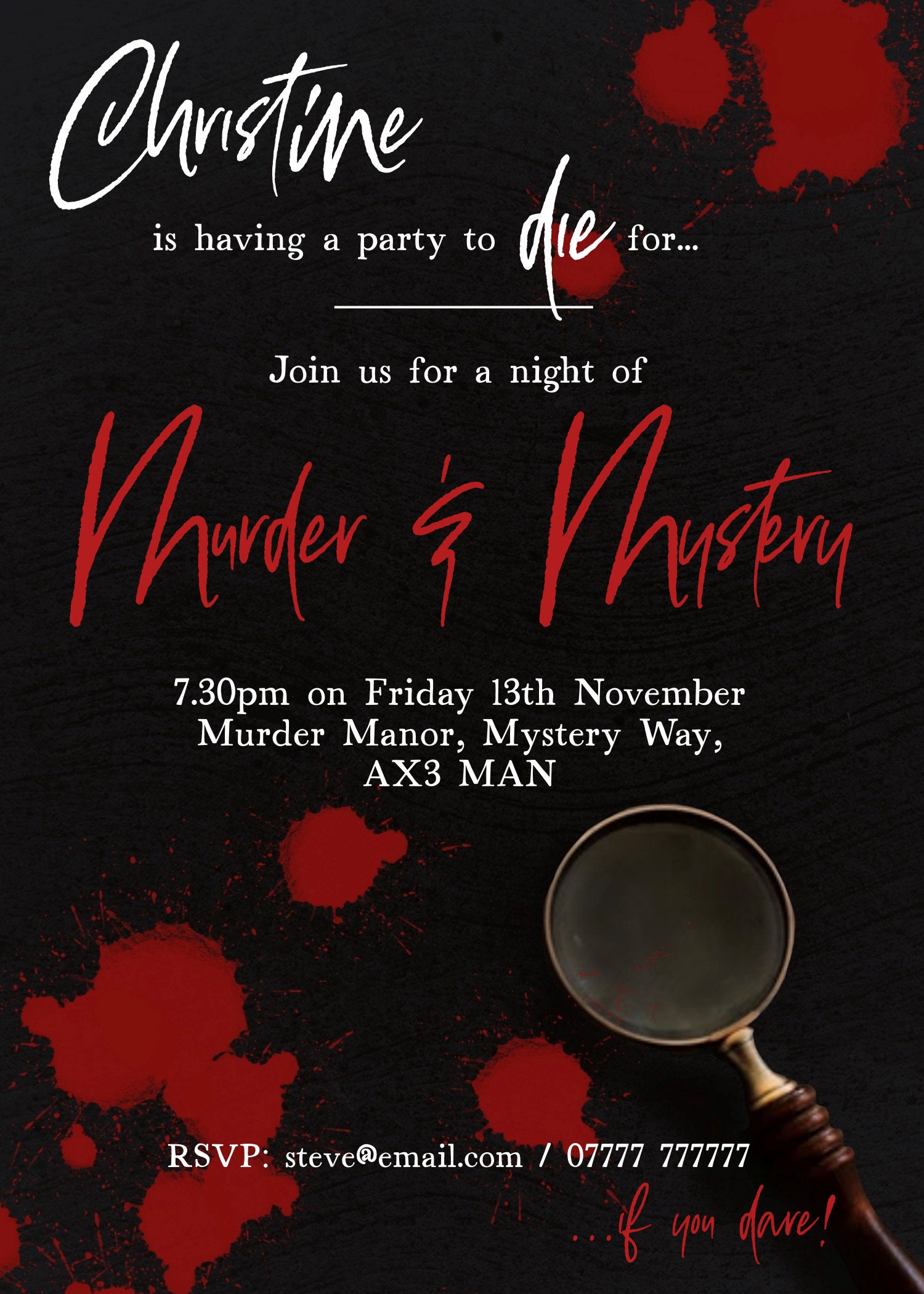 Murder Mystery Party Invitation - Etsy