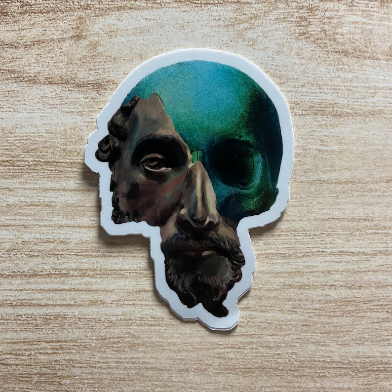 Marcus Aurelius Skull Sticker - Etsy