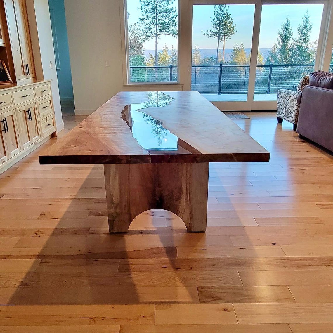 Live Edge Oak Dining Table Custom Dining Table Natural Wood Table ...