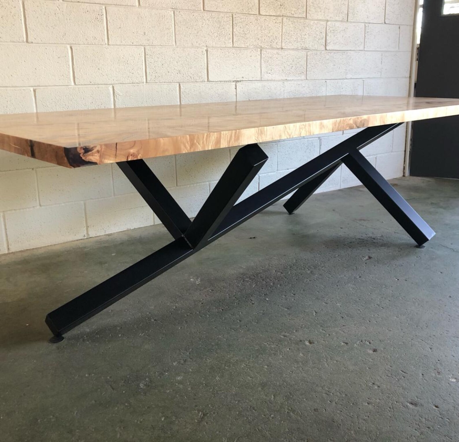 Live Edge Oak Dining Table Custom Dining Table Natural Wood Table ...