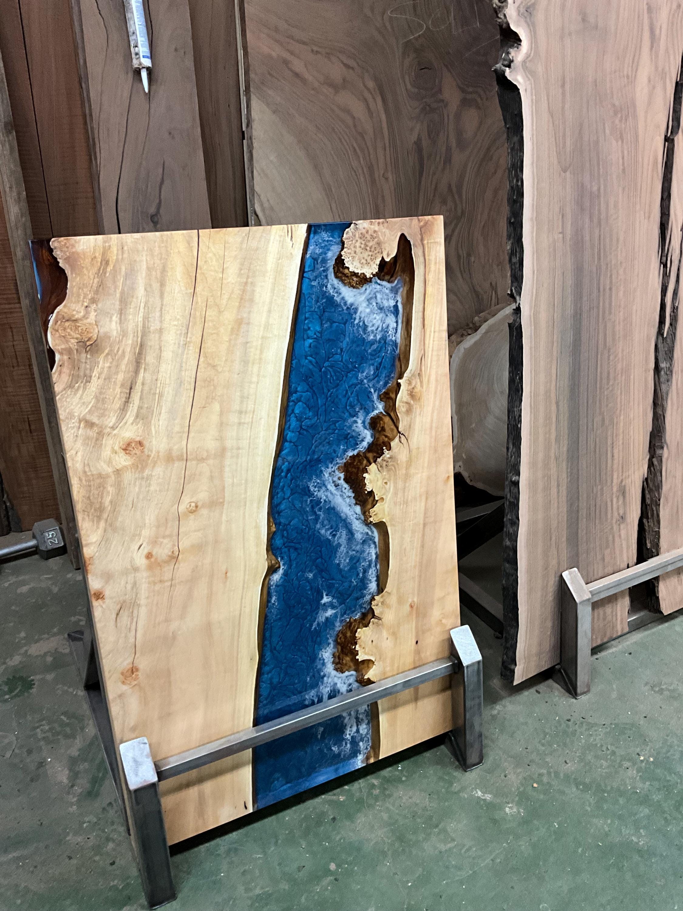 River Tabletop - Epoxy River Table- Maple River Table - Tabletop ...