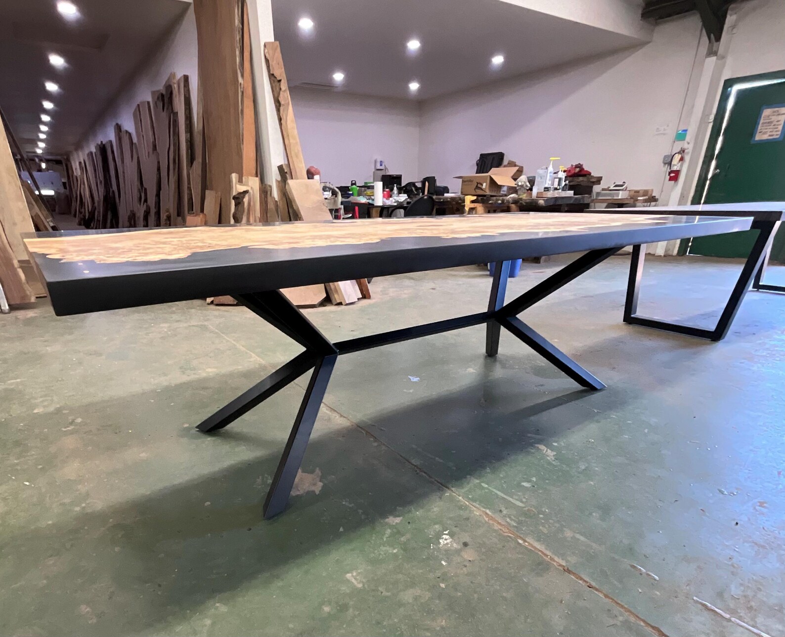 Live Edge Oak Dining Table Custom Dining Table Natural Wood Table ...