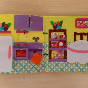 Quiet Book Pages, Quiet Book Dollhouse, Quiet Book for Girl, Dollhouse ...