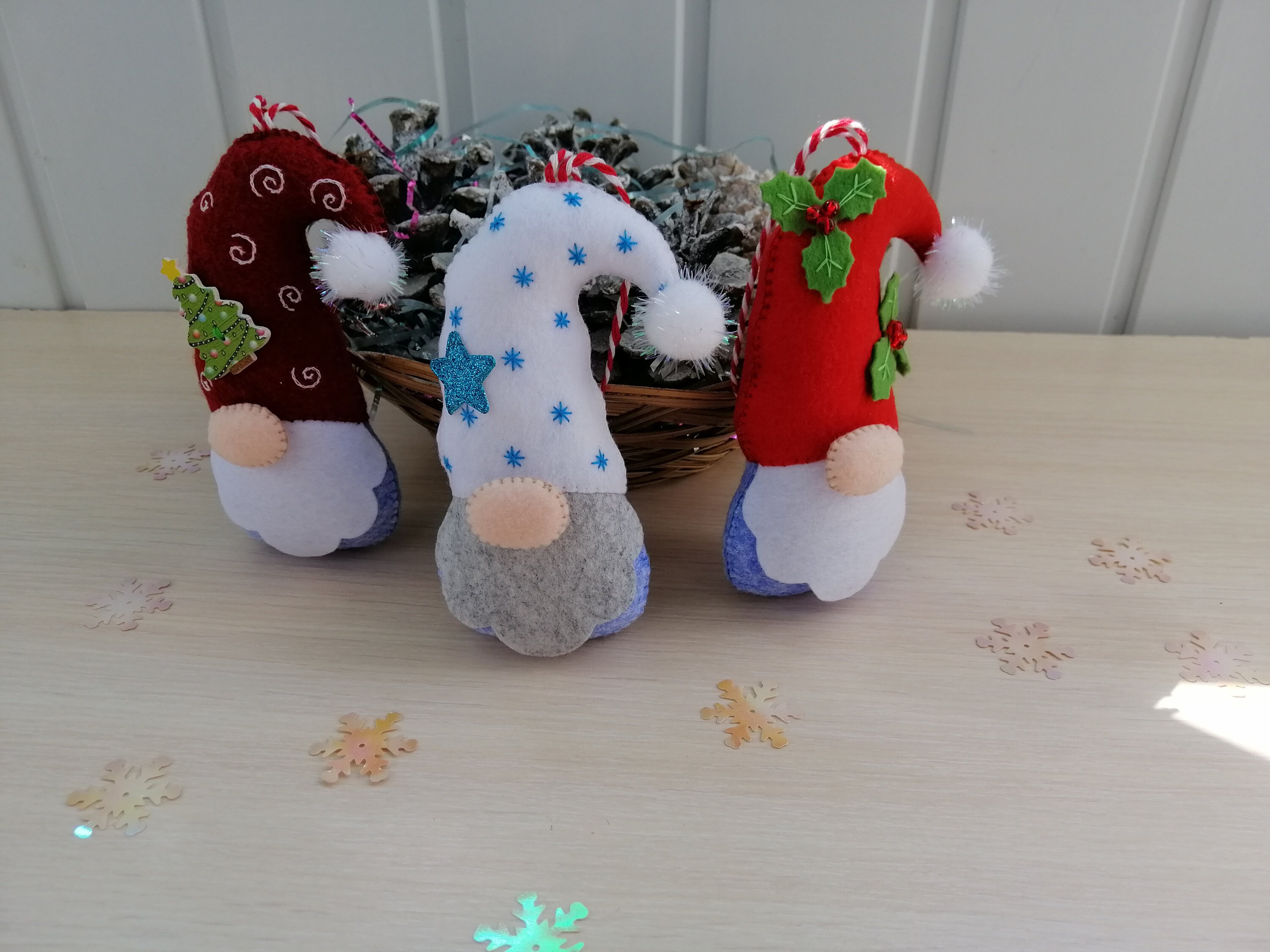 Kerstkabouter Vilten kabouter Kerst ornamenten Ornamenten - Etsy België